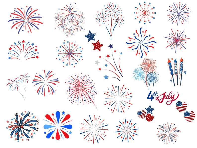 4th of July Svg Bundle Fireworks Svg & Png, 4th of July Fireworks, USA ...