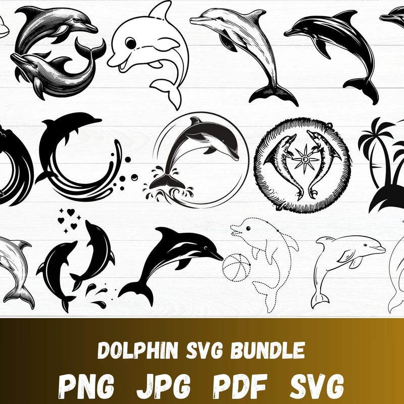 Dolphin Scene Svg - Etsy