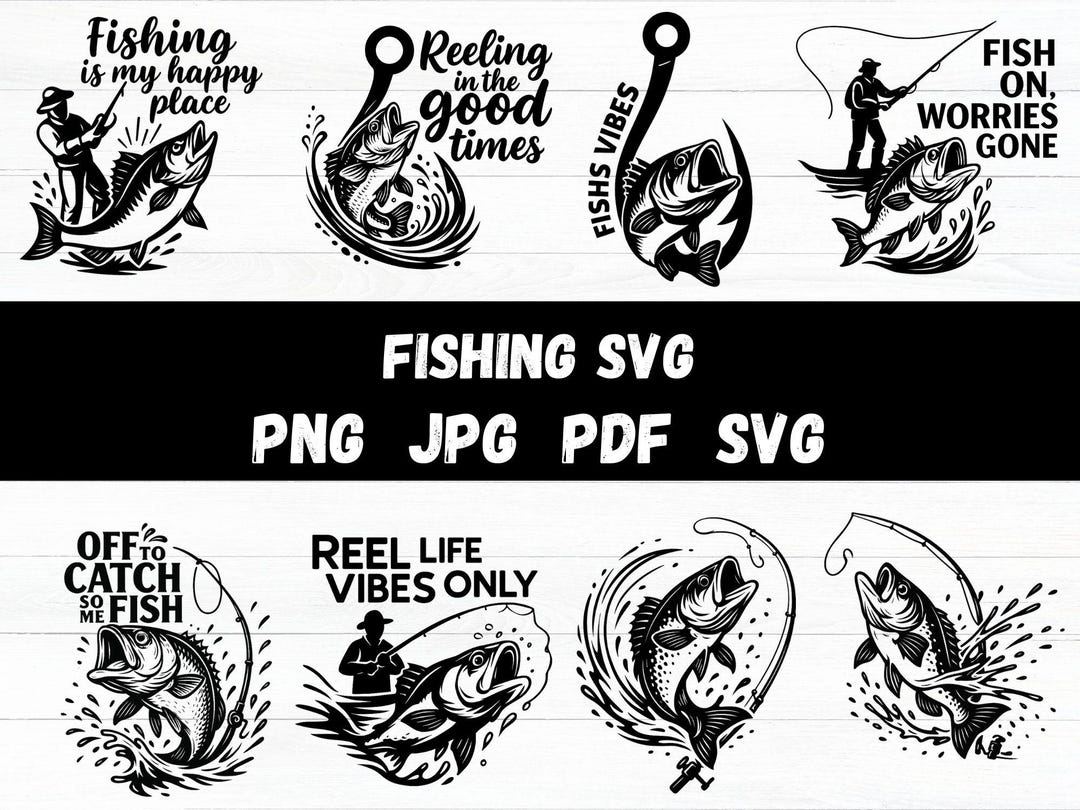 Fishing SVG Bundle | Fishing Cut File Cricut | Fishing Decal | Fishing ...