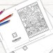 Merry Christmas Coloring Card Kit, Xmas Tree Greeting Card Plus ...