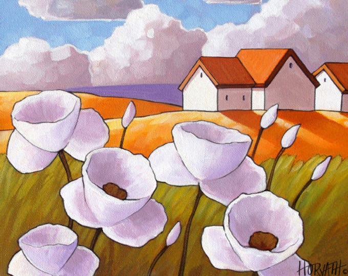 Cathy Horvath Folk Art Painting Prints Coloring by SoloWorkStudio