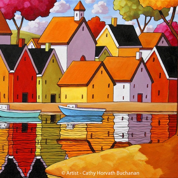 Modern Folk Art - Etsy