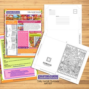 Merry Christmas Coloring Card Kit, Xmas Tree Greeting Card Plus ...