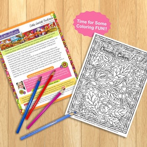Growing Colors Leaf Art Coloring Page, Fall Leaves Floral Pattern ...