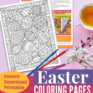 Decorate Easter Eggs on a Coloring Page Holiday Activity - Etsy