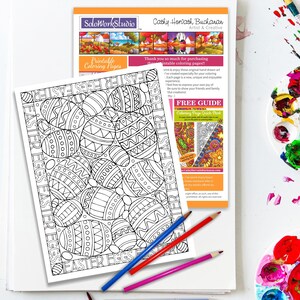 Decorate Easter Eggs on a Coloring Page Holiday Activity - Etsy