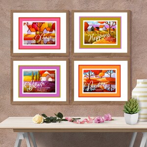 Folk Art Quote Printable Collection, Home Office Wall Decor Art Prints ...