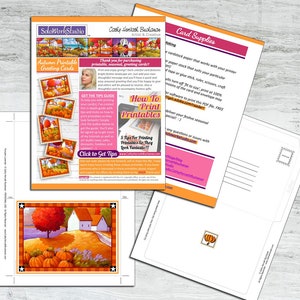 Printable Fall Card Autumn Pumpkin Card Envelope Kit PDF - Etsy