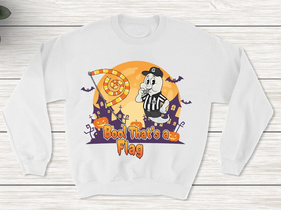 Goofy Ghost Referee PNG: Candy Corn Flag Halloween Digital Download - Etsy