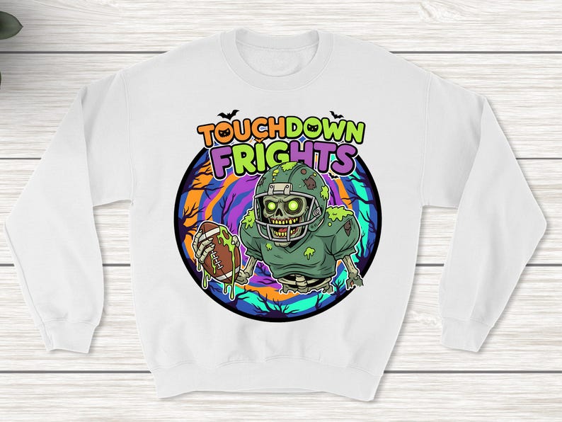 Cartoon Zombie Football Player PNG | Touchdown Frights Halloween ...