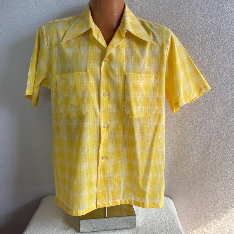 70s Short Plaid Shirt - Etsy