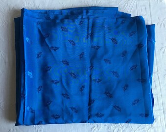 Blue Feather Fabric | Etsy