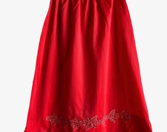 Red Nylon Half Slip - Etsy