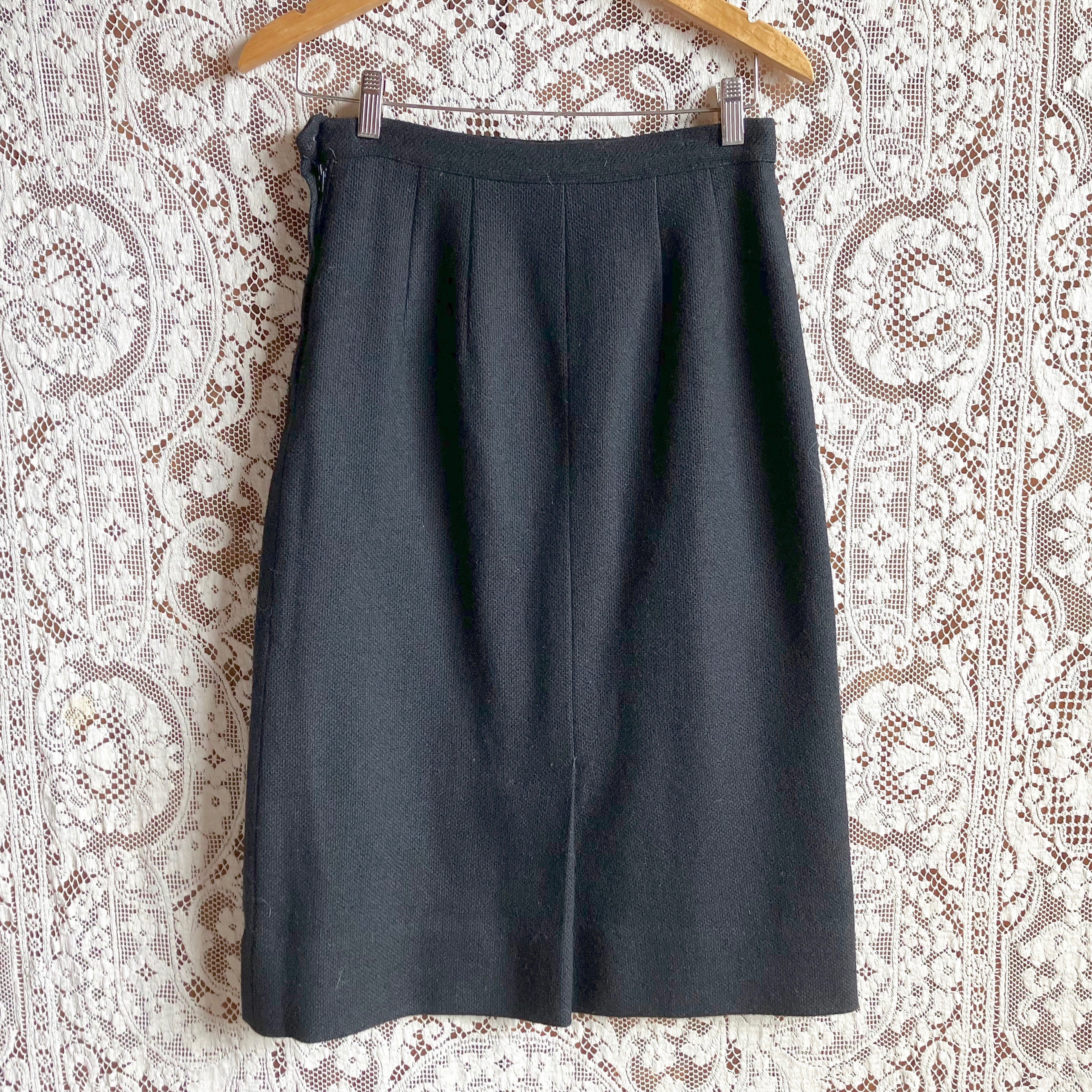 Vintage 1950s 1960s Black Wool Boxy Jacket Suit 40 Bust 27 Waist - Etsy