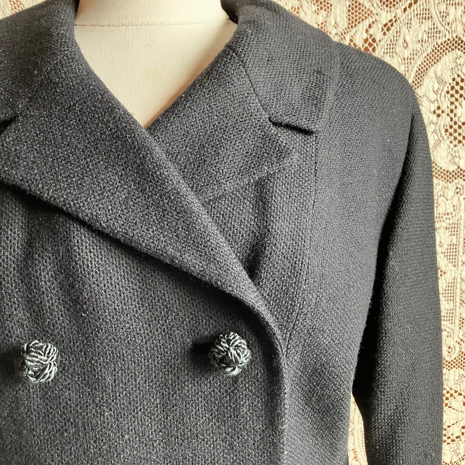 Vintage 1950s 1960s Black Wool Boxy Jacket Suit 40 Bust 27 Waist - Etsy