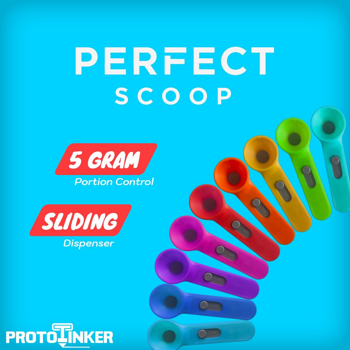 3D Printed Pre-workout Scoop: 5g Sliding Dispenser for Water Bottles - Etsy