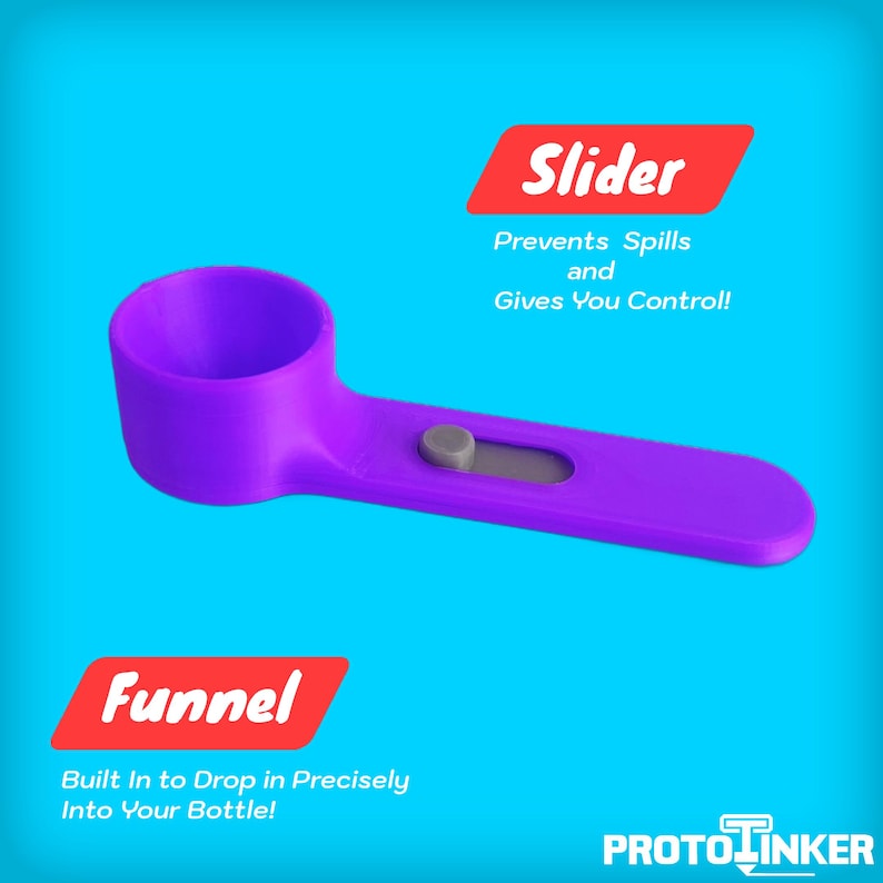 3D Printed Pre-workout Scoop: 5g Sliding Dispenser for Water Bottles - Etsy