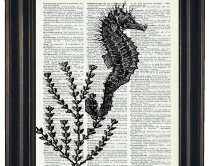 Sea Life Art Print Ocean Art Print Dictionary Art Print | Etsy