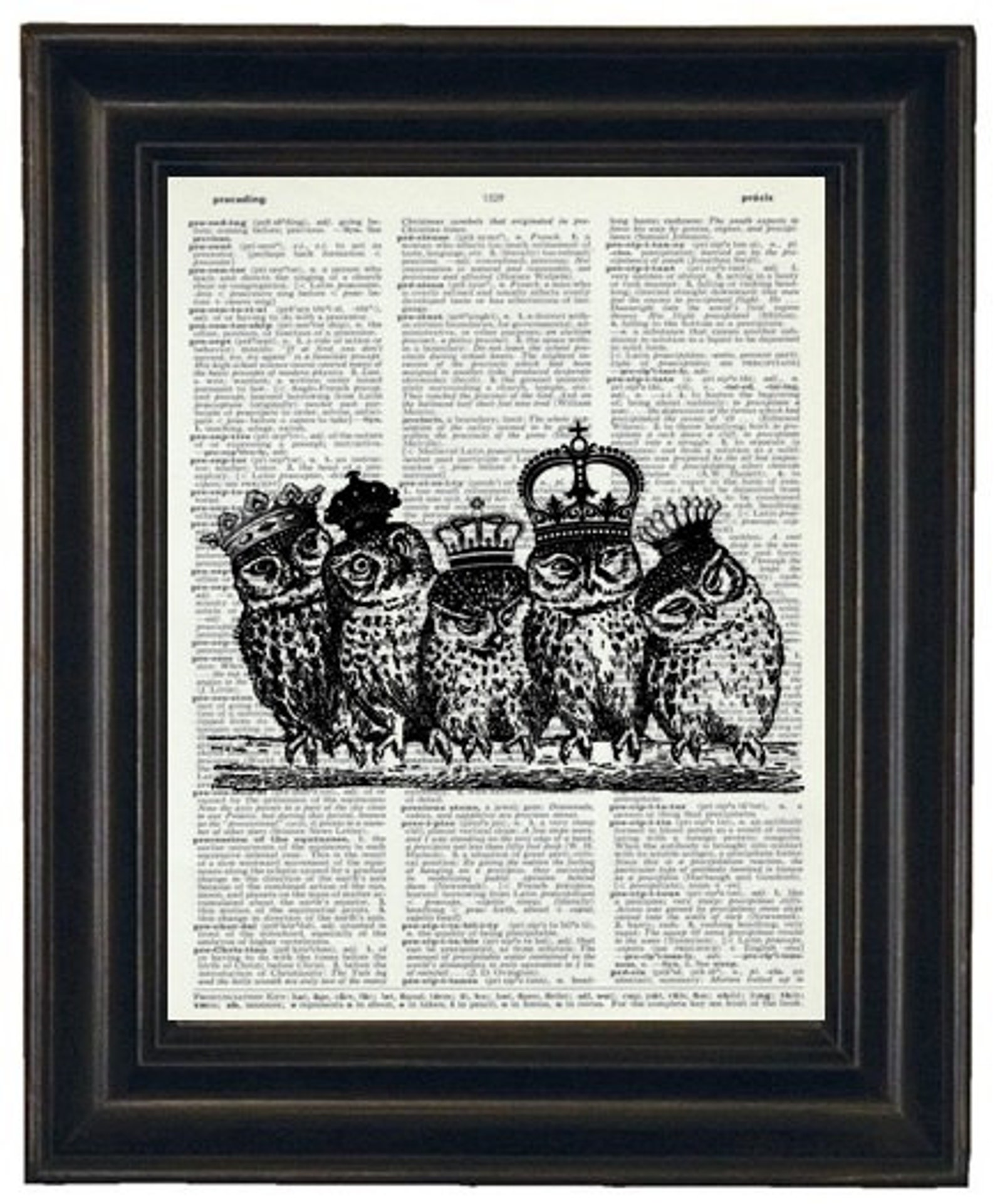 OWL Art Print Dictionary Art Print Owl Dictionary Art Print - Etsy