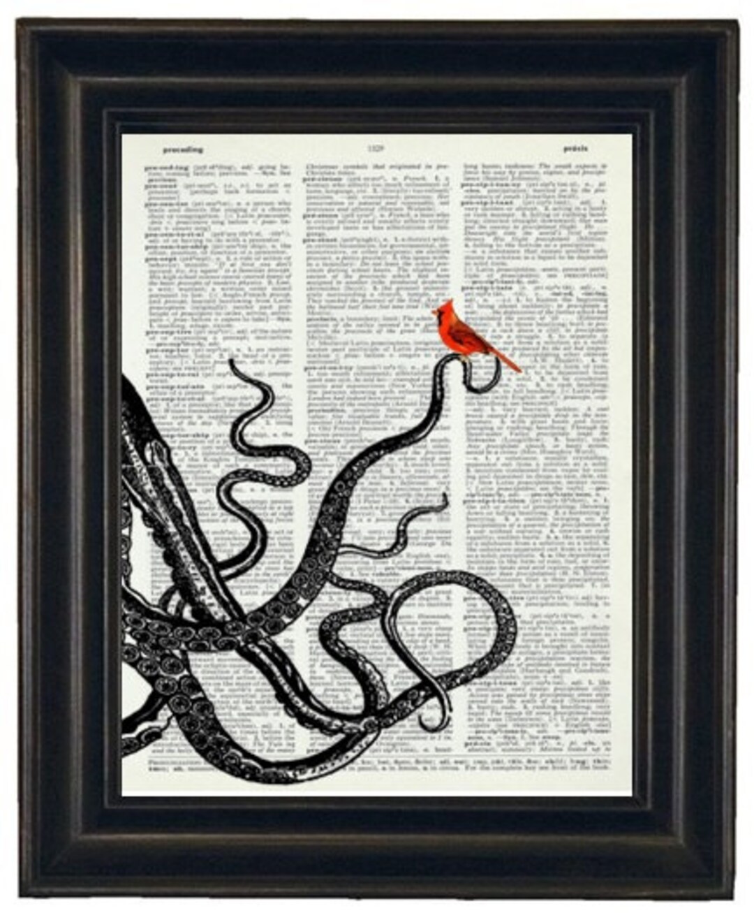 Dictionary Art Print Octopus Art Print Octopus Dictionary Print ...