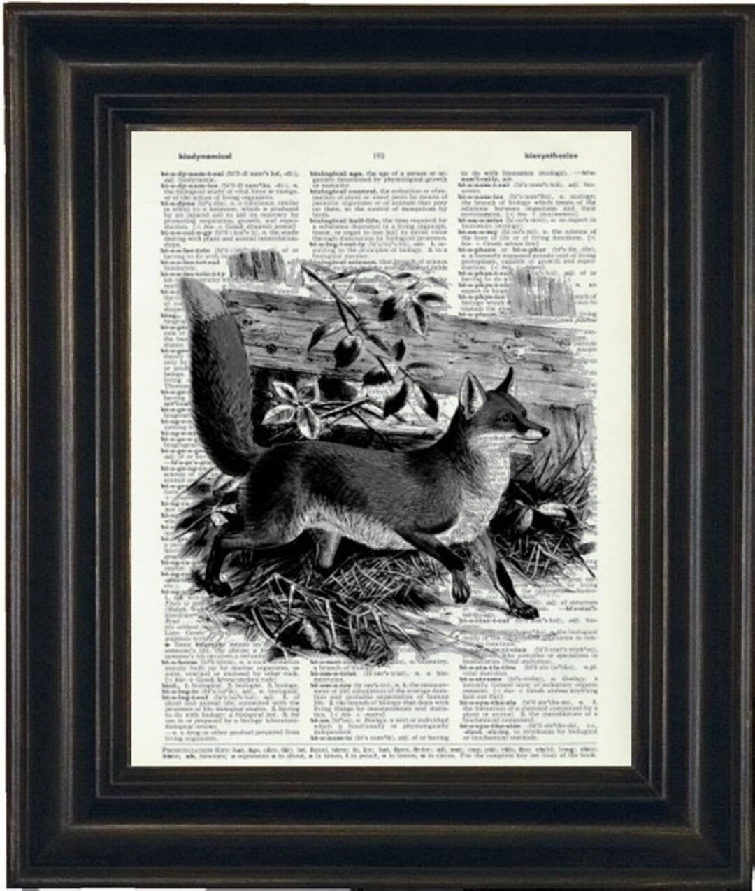 Fox Art Print, Fox Print, Dictionary Prints Dictionary Art Upcycled Art ...