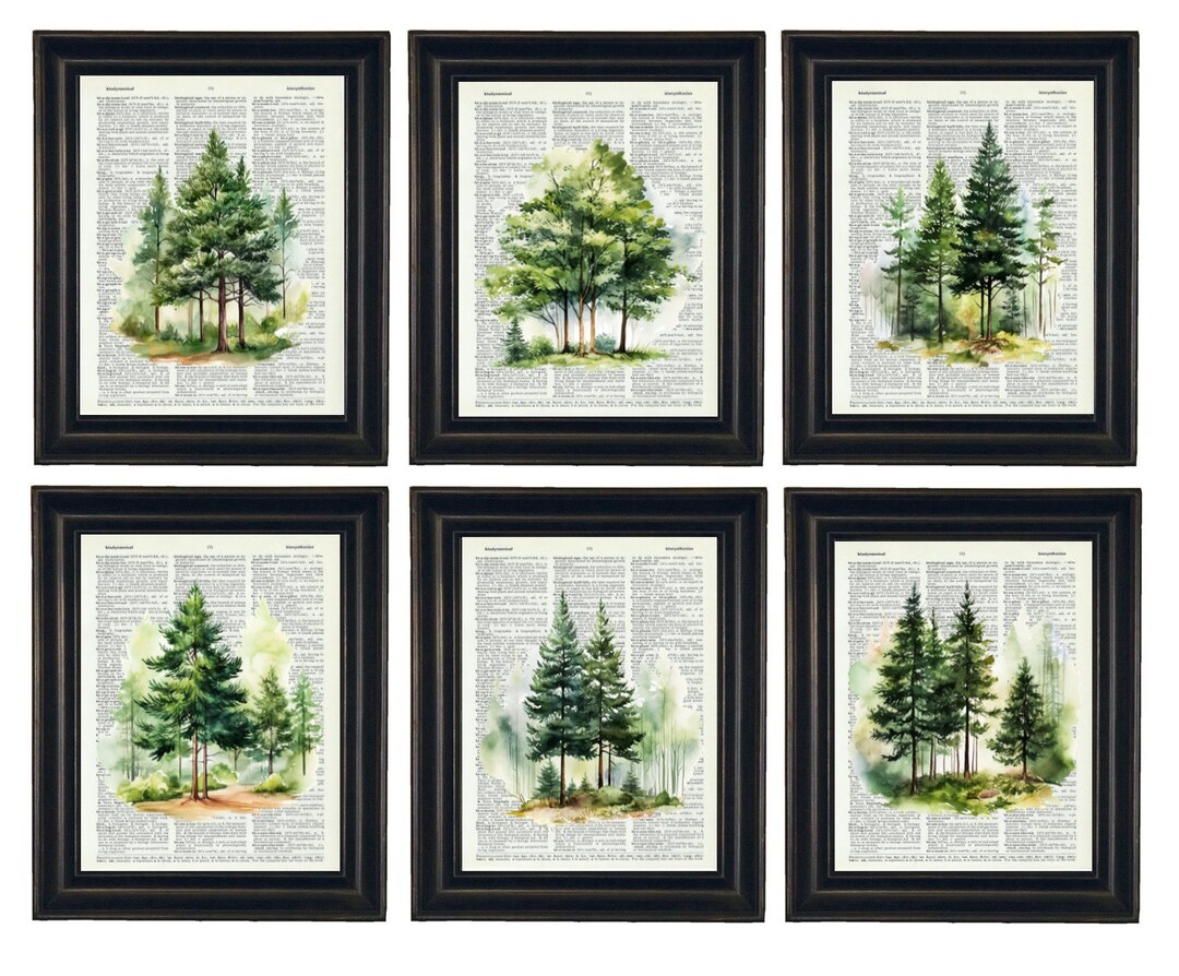 Forest Prints, Forest Theme Prints, Trees Prints, Tree Art, Dictionary ...