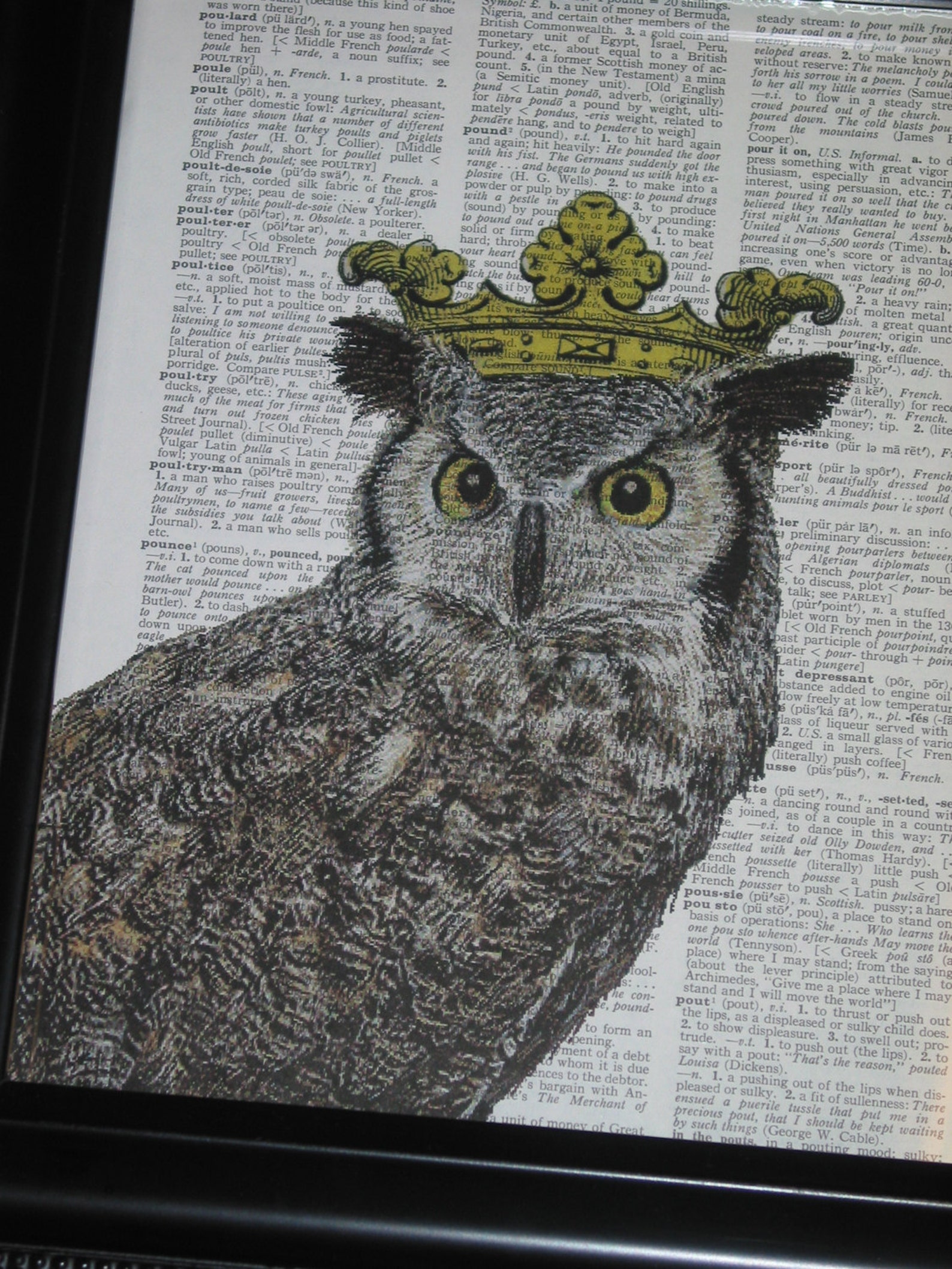 Print on Dictionary Royal Fox Dictionary Art Print Wall Art - Etsy