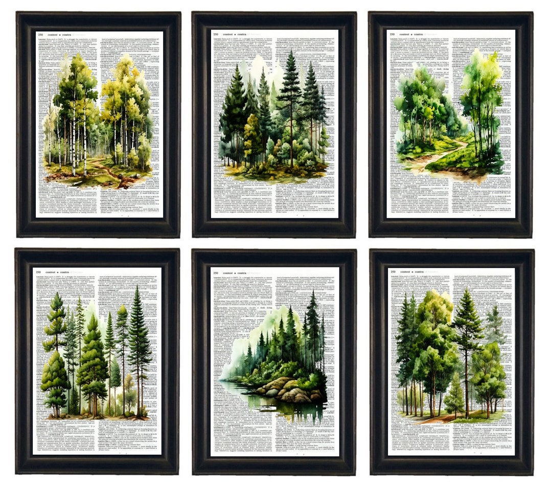 Dictionary Prints, Tree Prints, Forest Prints, Dictionary Artwork ...
