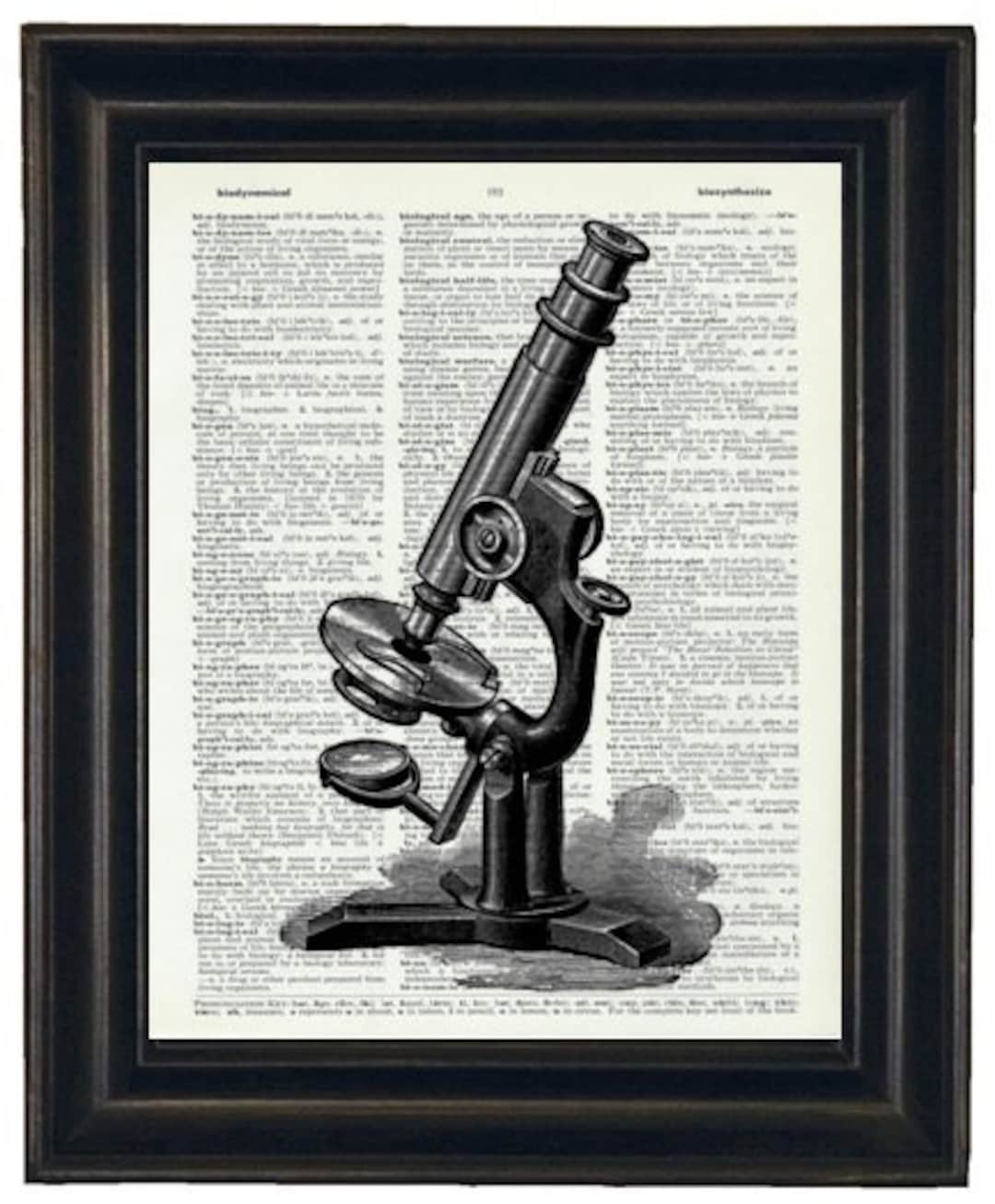 Microscope Print, Science Print, Microscope Art Print, Microscope Wall ...