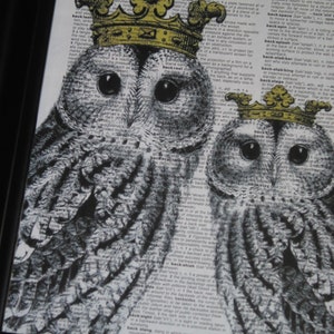 Print on Dictionary Royal Fox Dictionary Art Print Wall Art Print Upcycled HHP Original Design ...