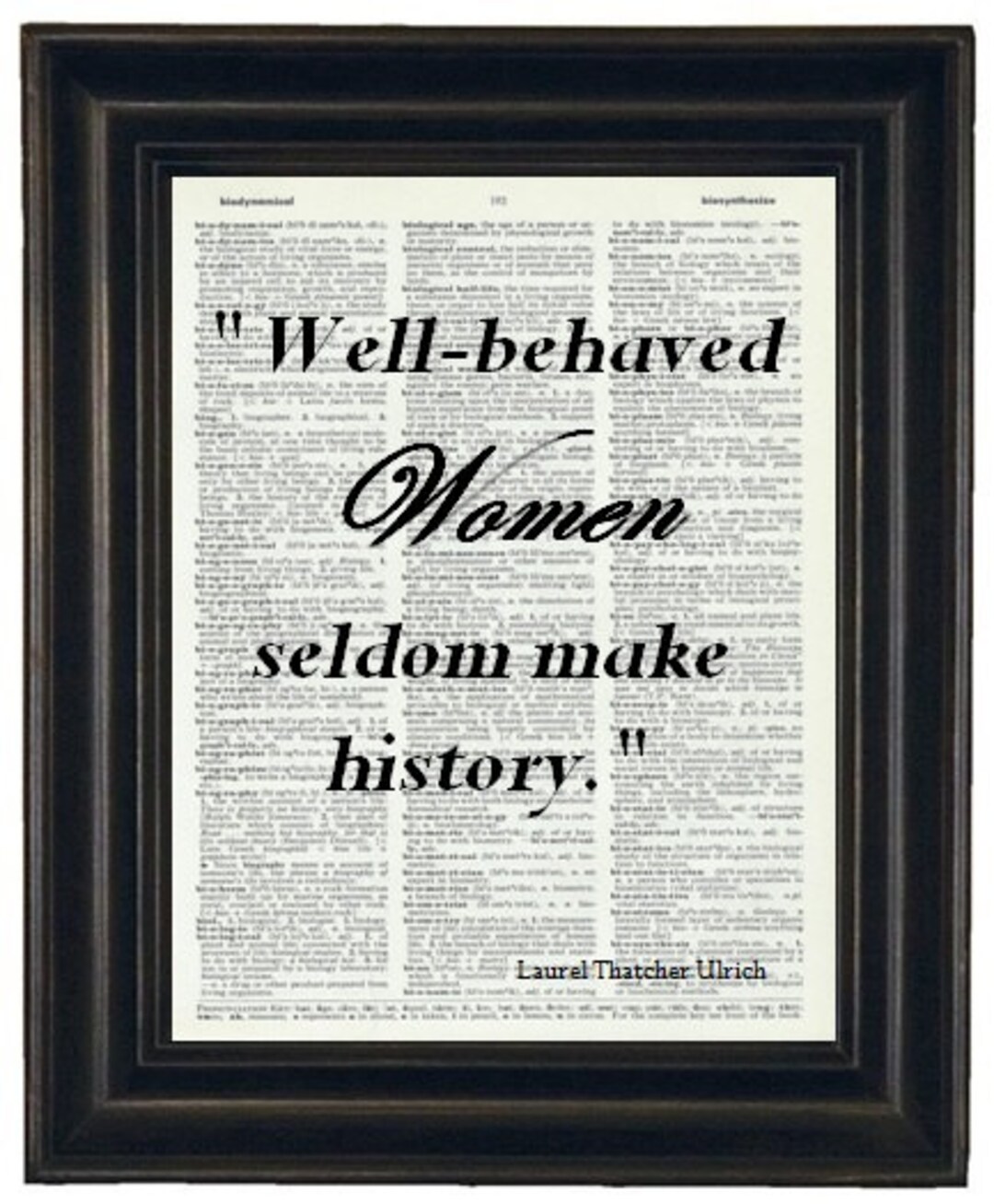 Typography Vintage Dictionary Art Book Page Print Upcycled Wall Art ...