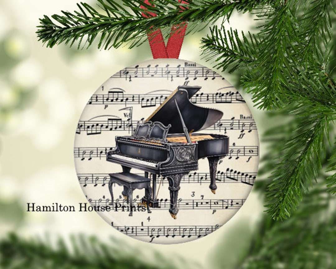 Piano Christmas Ornament, Piano Ornament, Piano Tree Decoration, Music ...