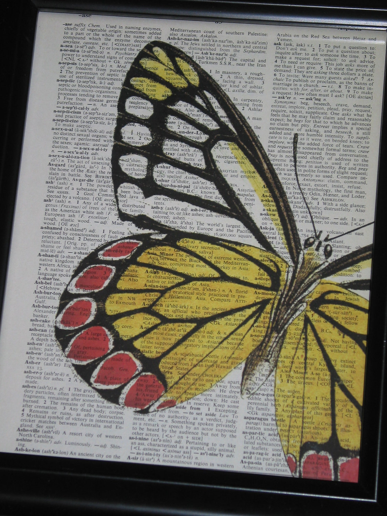 Upcycle Dictionary Art Book Page Print Dictionary Print Wall Art 8 X 10 ...