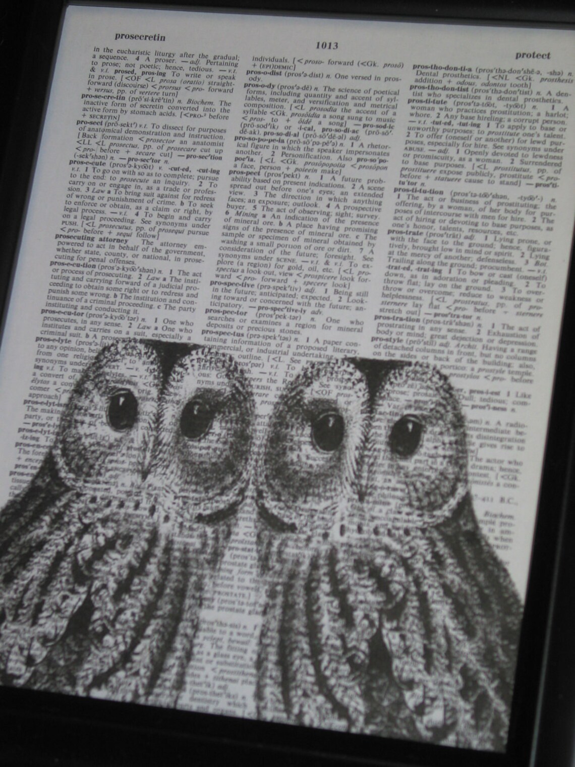 OWL Art Print Vintage Dictionary Art Dictionary Art Print | Etsy