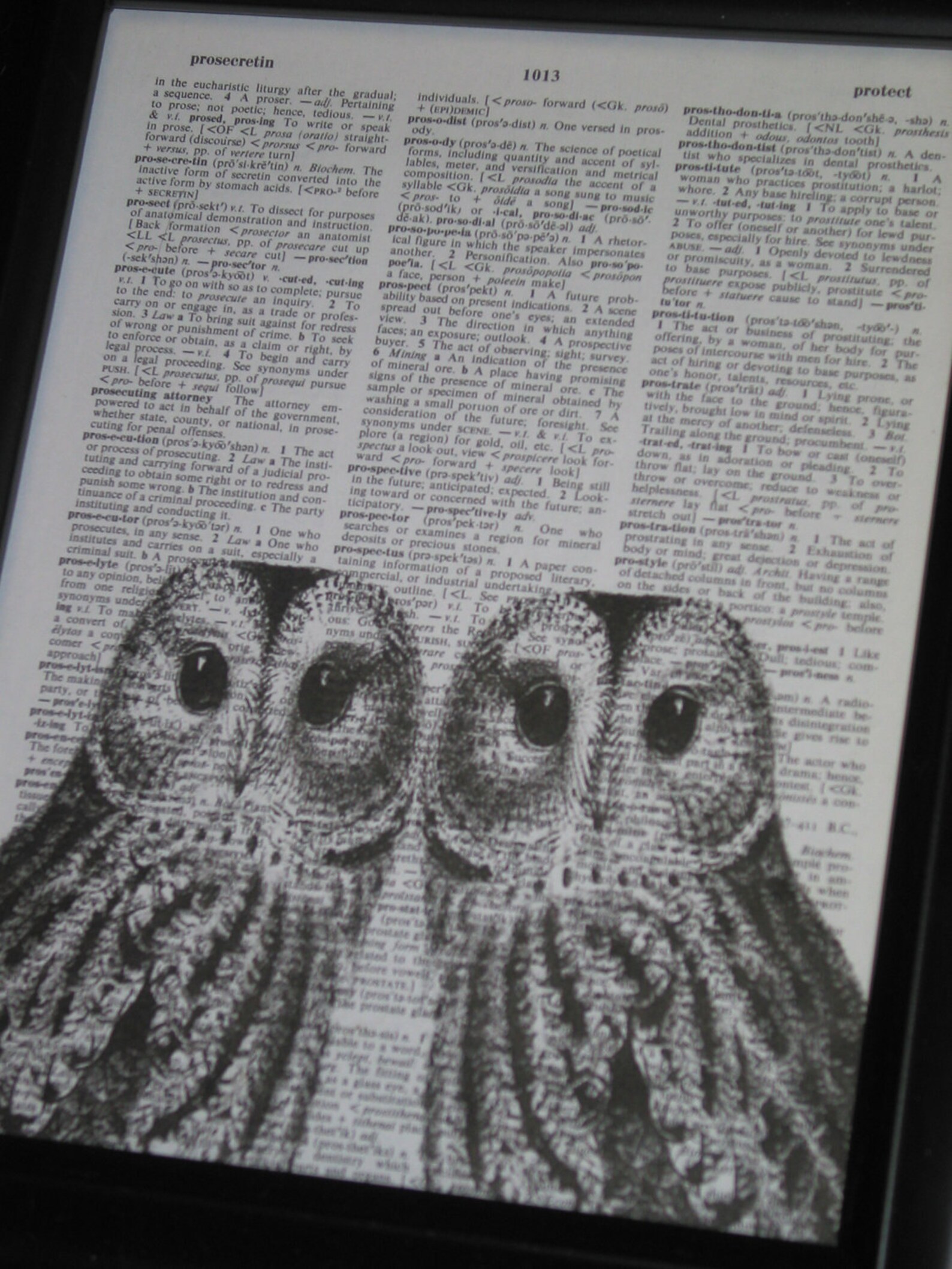OWL Art Print Vintage Dictionary Art Dictionary Art Print | Etsy