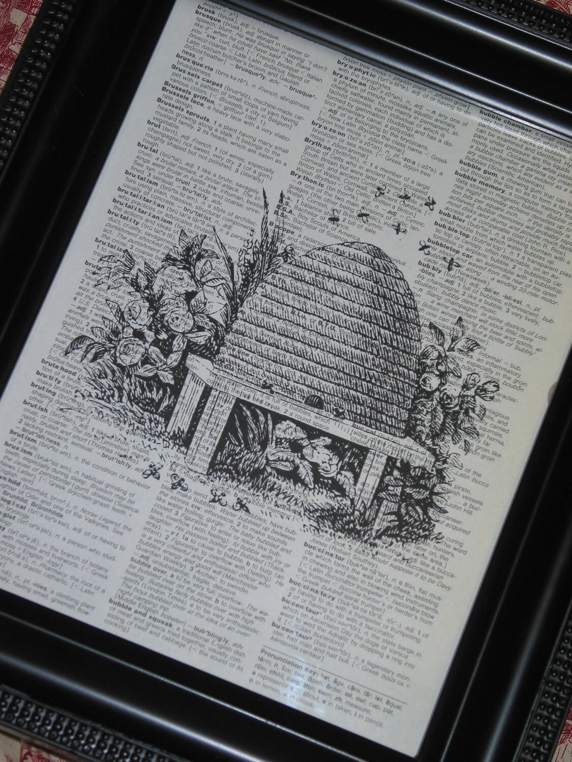 Pig Upcycled Art Dictionary Art Book Print Pigs Can Fly on Vintage ...