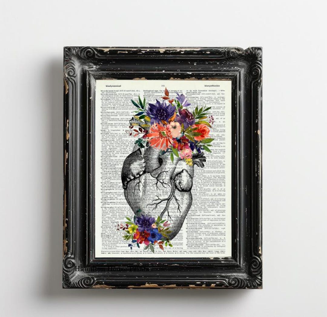 Heart Dictionary Art, HHP Original Art, Anatomy Prints, Anatomy Art ...
