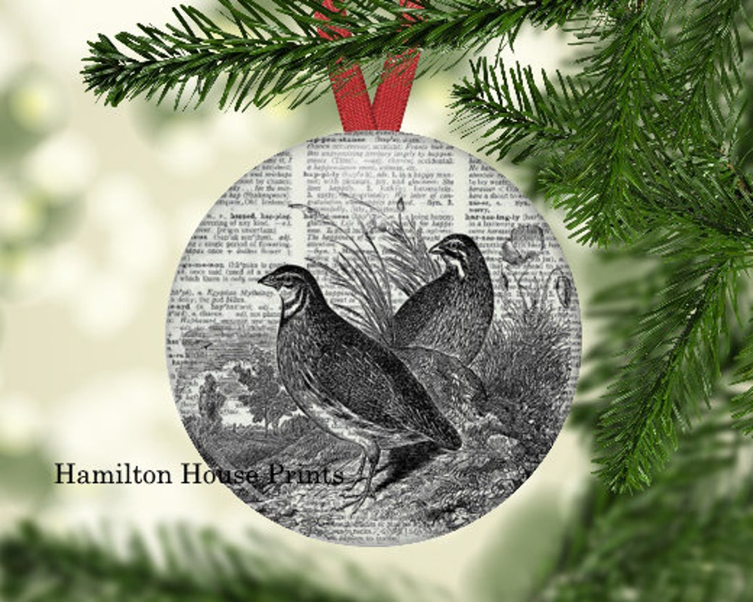 Quail Christmas Ornament, Quail Christmas Ornament, HHP Original Quail ...
