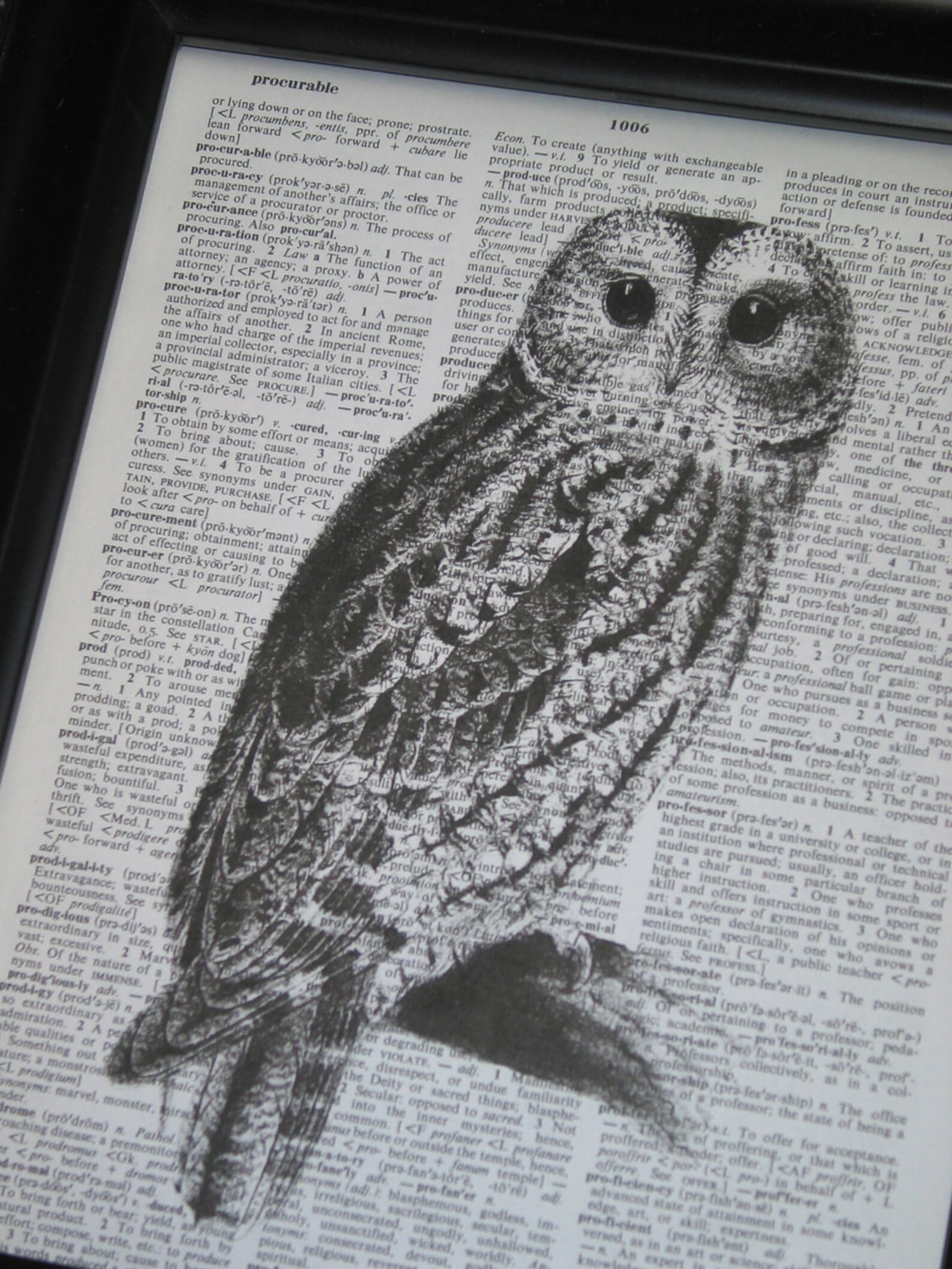 OWL Art Print Vintage Dictionary Art Dictionary Art Print | Etsy