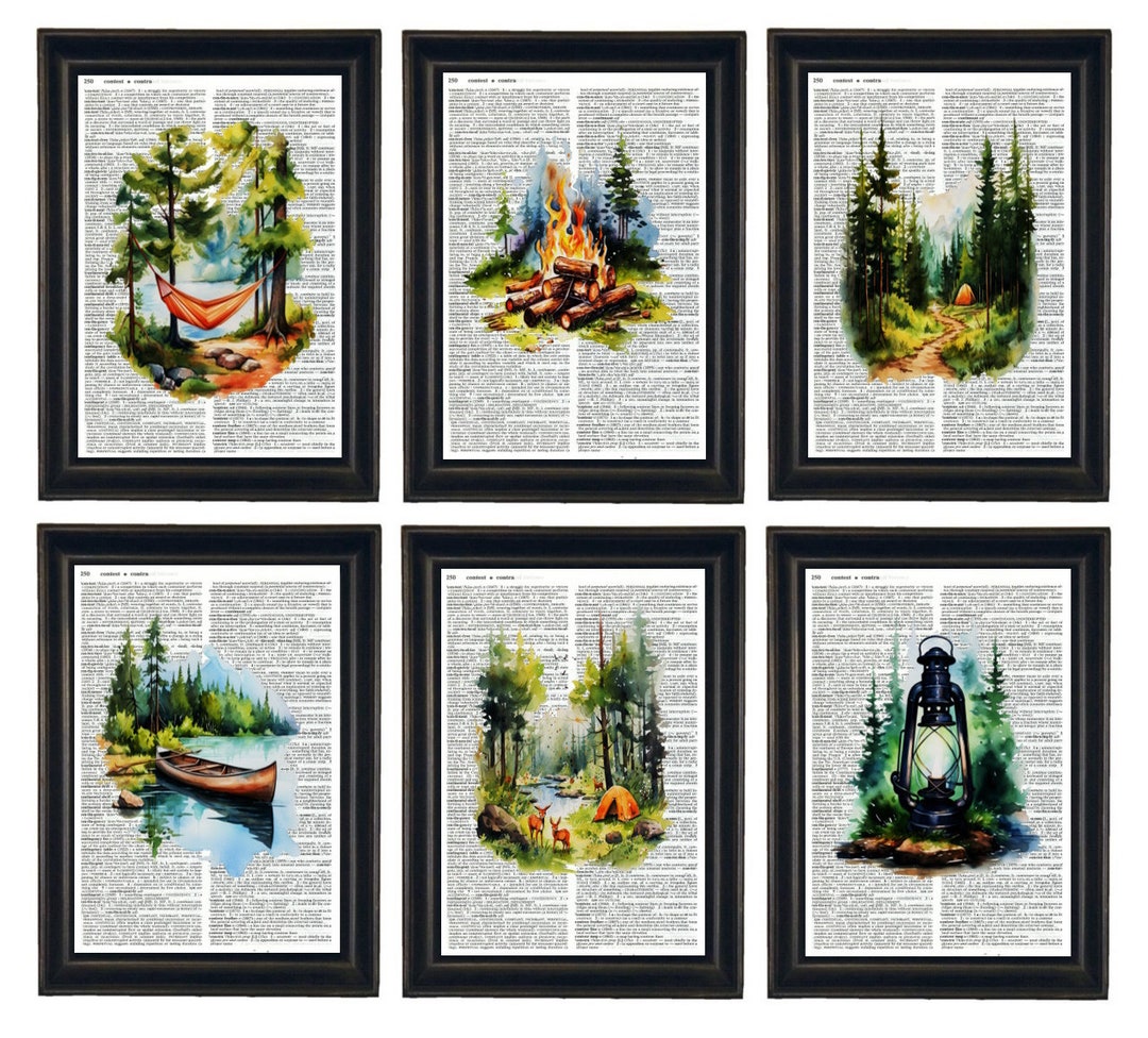 Dictionary Prints, Camping Prints, Camping Gift, Camping Wall Art ...