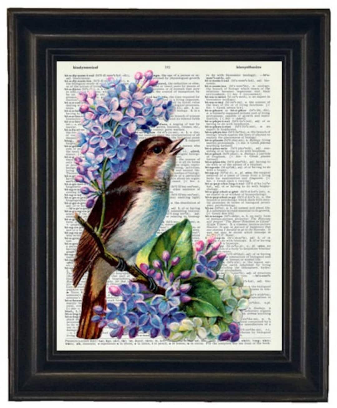 Dictionary Art Print Bird Dictionary Art Print Flower Art Print French ...