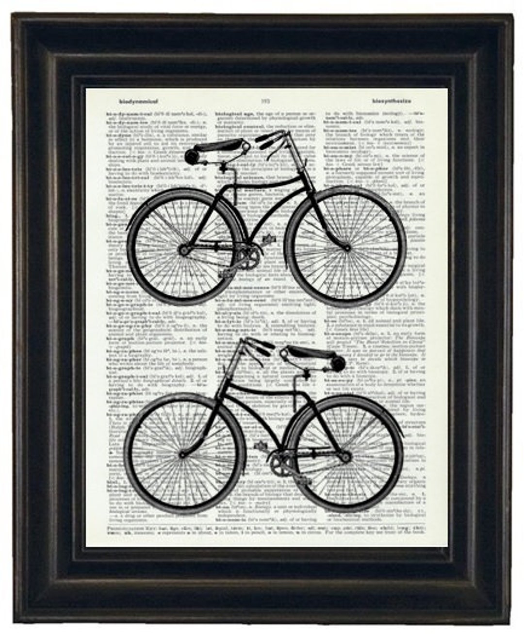 Bicycle Art, Bicycle Prints, Bicycle Decor Bicycles Upcycle Print Wall ...