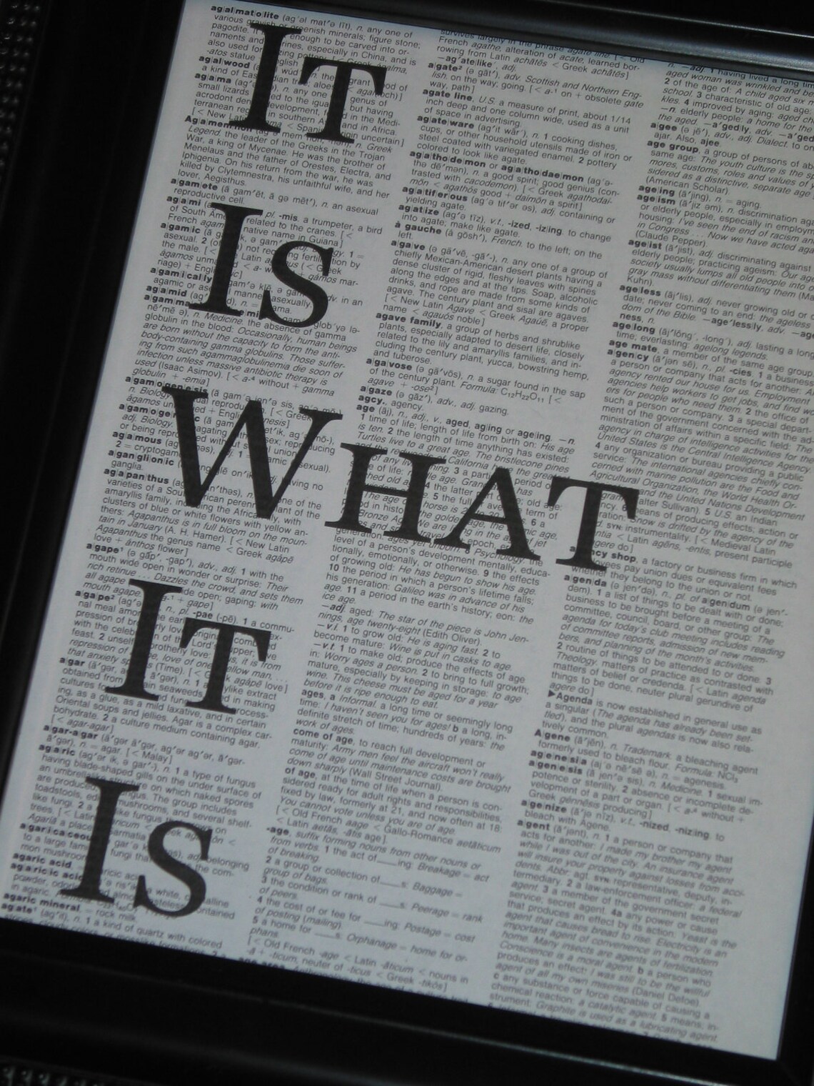 Typography Dictionary Art Print Quote Saying Dictionary Book Art Print ...