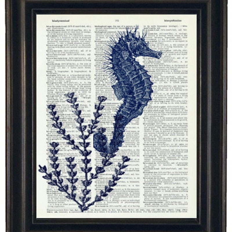 Seahorse Art Print - Etsy