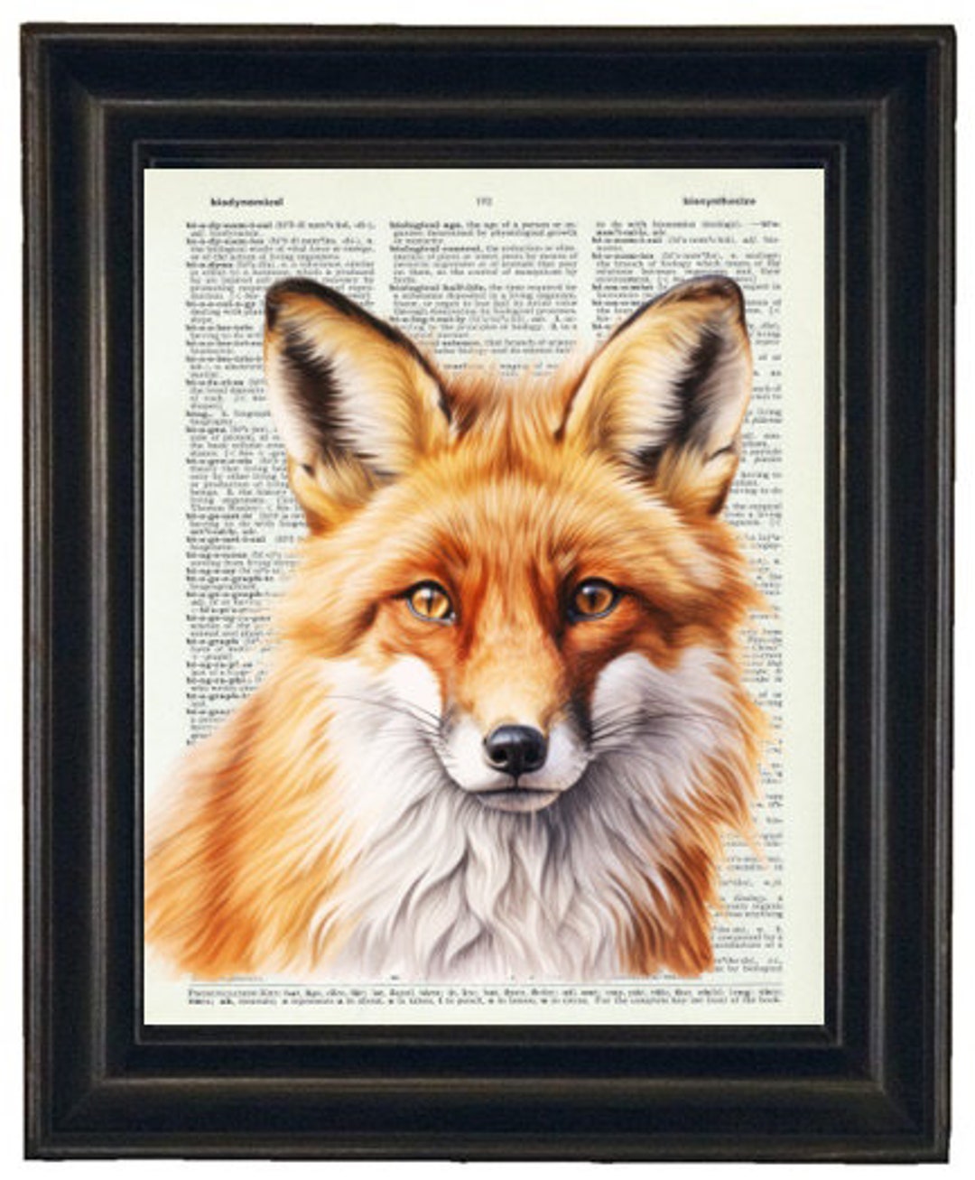 Fox Art Print, Fox Dictionary Print, Fox Theme, Fox Gift, Fox Prints ...