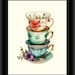 Teacup Art Prints, Prints for Kitchen, Tea Theme Prints, Tea Party ...