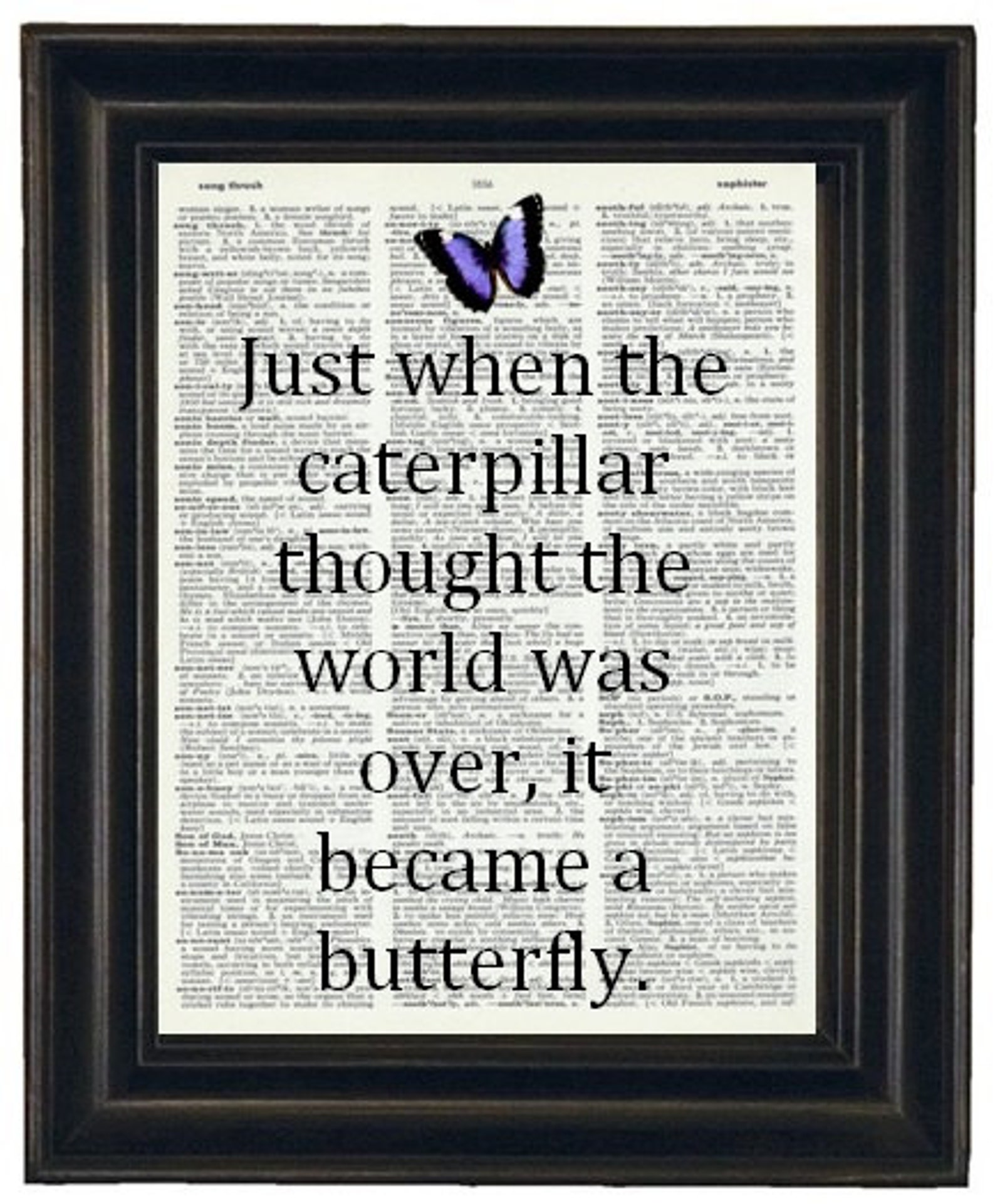 Typography QUOTE Print Dictionary Art Print Saying Dictionary Book Art ...