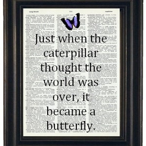 Typography QUOTE Print Dictionary Art Print Saying Dictionary Book Art ...