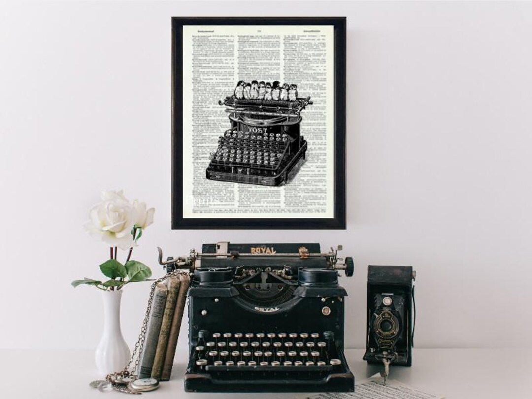Typewriter Print, Typewriter Art, Dictionary Print, Bird Print - Etsy