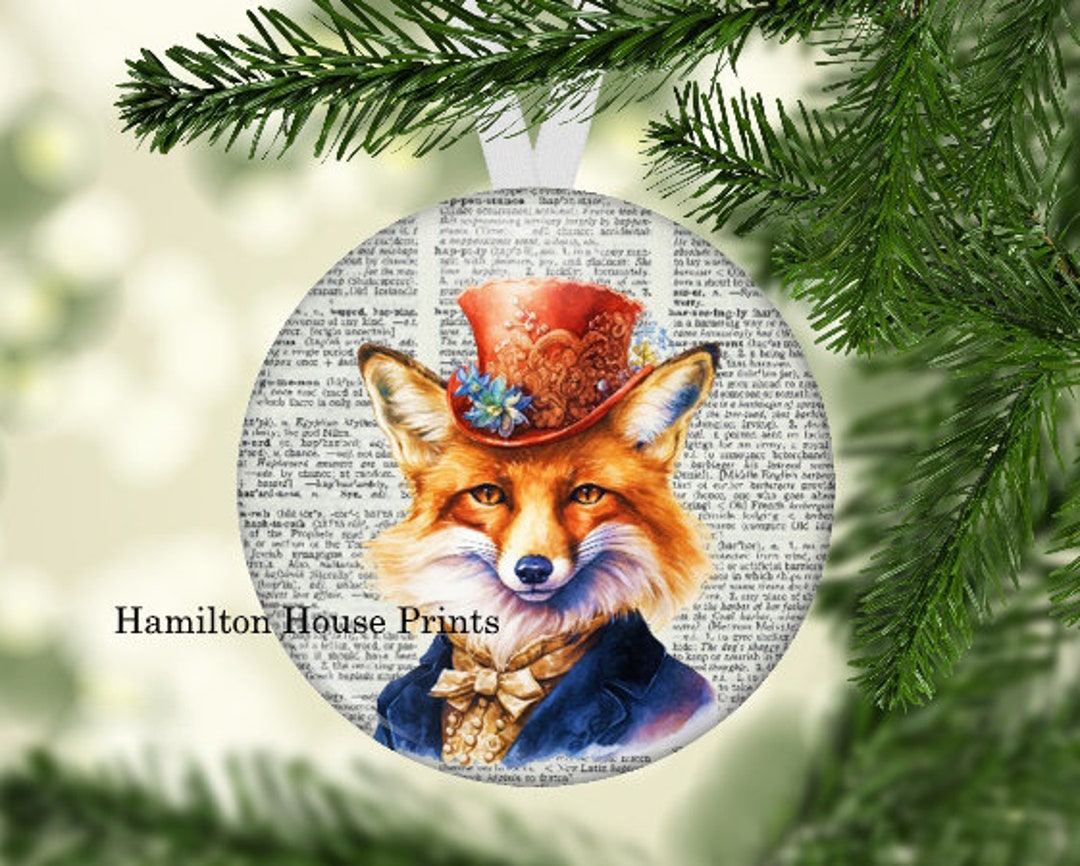 Fox Christmas Ornament, Fox Ornament, Fox Tree Decoration, Fox Gift ...